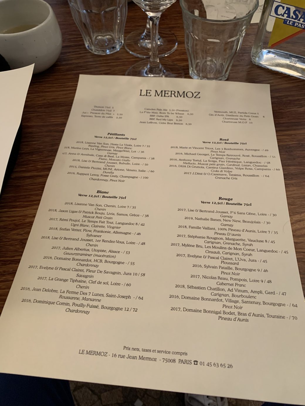 Le Mermoz Restaurant 16 rue jean mermoz 75008 PARIS